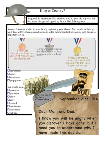 WWI SOW - Lesson 5 - Joining Up | Teaching Resources WWI SOW - Lesson 5 - Joining Up | Teaching Resources