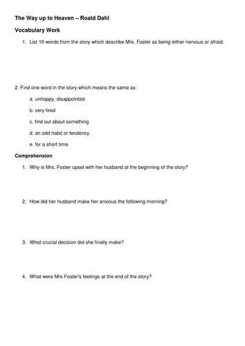 Roald Dahl Short Stories | Teaching Resources