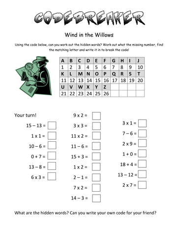 Wind in the Willows math puzzles | Teaching Resources