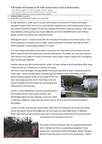 Storm 2013 | Teaching Resources
