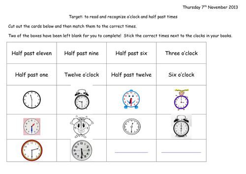 Time Worksheets | Teaching Resources