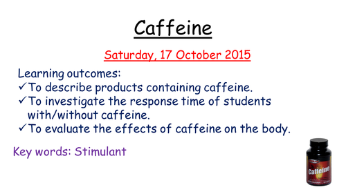Caffeine lesson | Teaching Resources