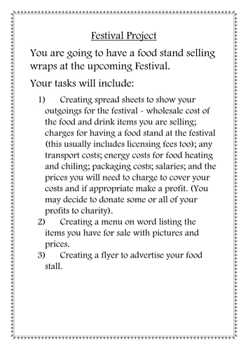 Festival project | Teaching Resources