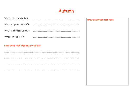 Autumn Leaf poems | Teaching Resources