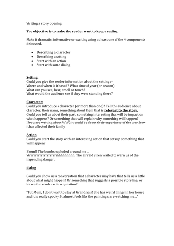 Story Opening ppt and activities | Teaching Resources