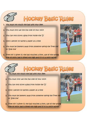Hockey Task Card | Teaching Resources