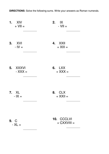 Roman math | Teaching Resources