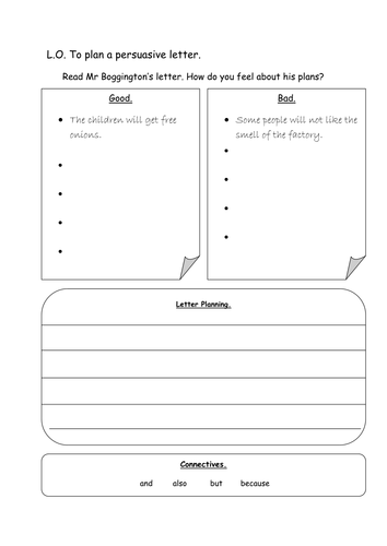 Persuasive writing and letter writing. | Teaching Resources