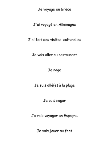 Holidays: French lesson, vocabulary | Teaching Resources