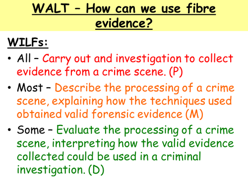 Btec Level 2 Unit 13 Forensics Assignment 1 Teaching Resources