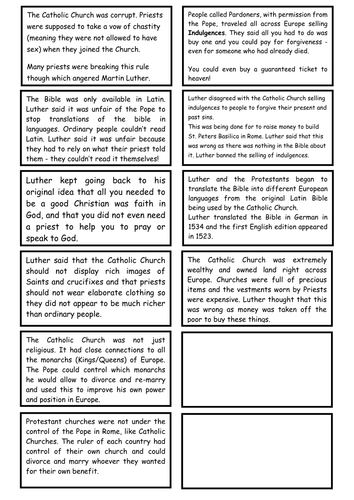 Martin Luther and the Reformation | Teaching Resources