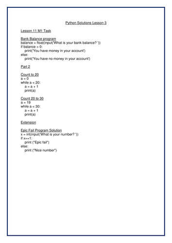 Ks3 Python Programming Lesson Task Resources | Teaching Resources Ks3 Python Programming Lesson Task Resources | Teaching Resources