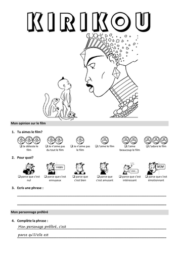 Year 7 French Film Project - Kirikou | Teaching Resources