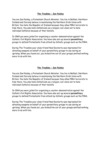 The Troubles: Northern Ireland | Teaching Resources