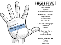 High Five: writing self-assessment | Teaching Resources