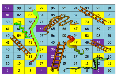 Math: Snakes and Ladders UPDATE 27.07.13 | Teaching Resources