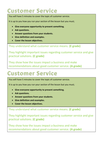AQA GCSE Business Studies Consumer Protection 2 | Teaching Resources