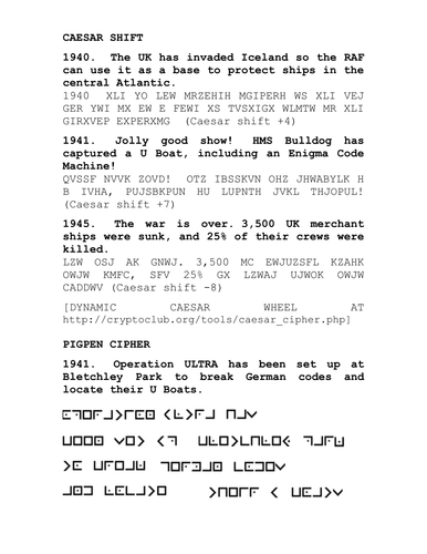OPERATION ULTRA: GCHQ Codebreaking Project | Teaching Resources