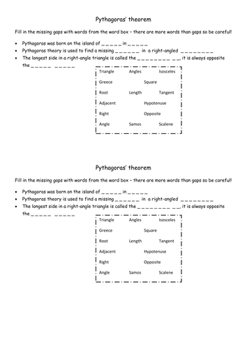 Pythagoras Literacy Starters | Teaching Resources