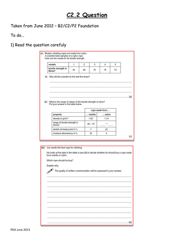 C2 21st C 6 mark exam practice | Teaching Resources