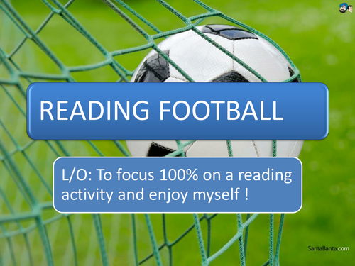 READING FOOTBALL Get your class reading ! | Teaching Resources