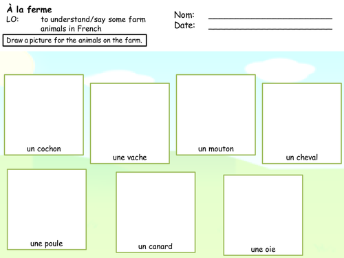à la ferme (Farm animals in French) | Teaching Resources