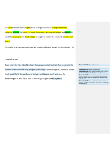 B7 heart valve answer analysis (ICT) | Teaching Resources