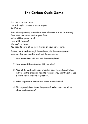 B1 5.4 Carbon Cycle | Teaching Resources