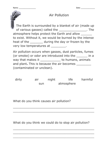 Air Topic (pollution) | Teaching Resources