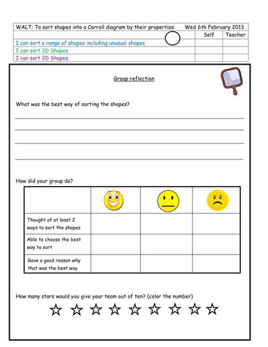 Self and Peer Assessment Activities | Teaching Resources