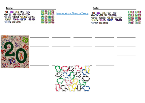 Number Word Writing Practice | Teaching Resources