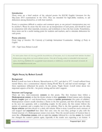 CIE Poem: Night Sweat by Robert Lowell | Teaching Resources