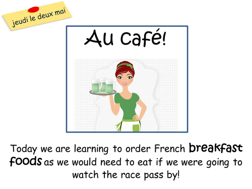 Au Café lesson and activities | Teaching Resources