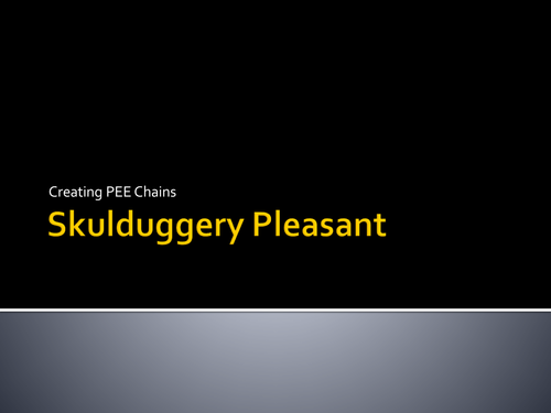 Skulduggery Pleasant: PEE Chains | Teaching Resources