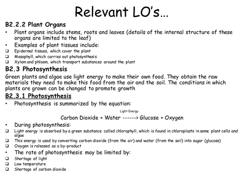 AQA Biology B2 Revision Resources | Teaching Resources