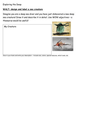 Project X guided reading EXPLORING THE DEEP 4c to | Teaching Resources