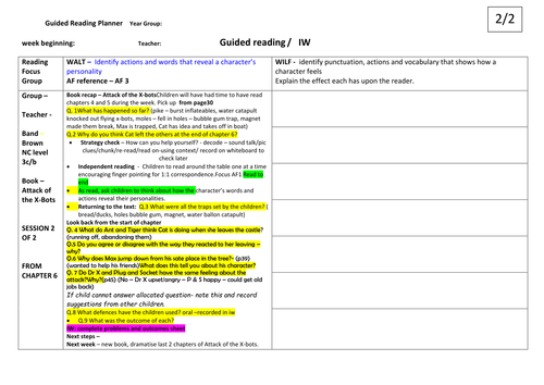 Project X ATTACK OF THE X-BOTS 3C TO 3B | Teaching Resources