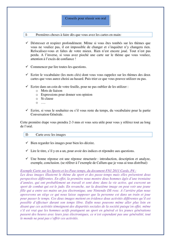 Reminders to help Y12 with AS French Speaking exam | Teaching Resources