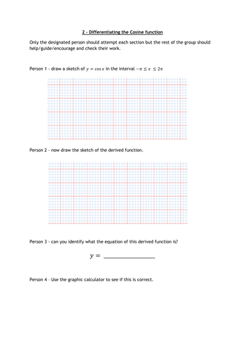 Further Calculus - Sin, Cos, Brackets + Chain rule | Teaching Resources