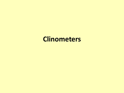 Clinometers Activity | Teaching Resources