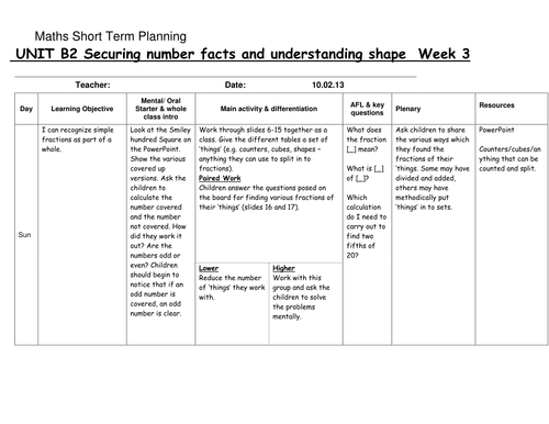 Year 3 Math Block B Unit 2; number facts, shapes | Teaching Resources