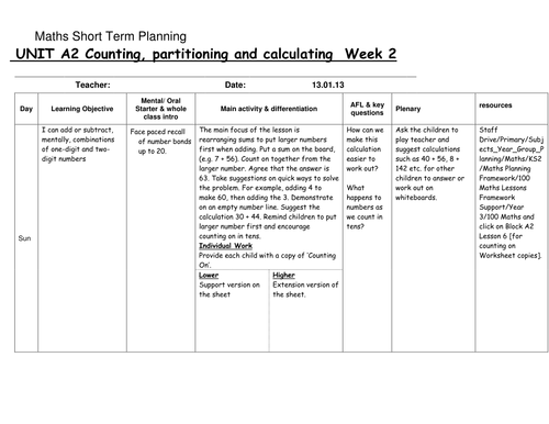 Year 3 Math Block A Unit 2; addition, subtraction | Teaching Resources
