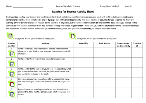Guided Reading Materials | Teaching Resources