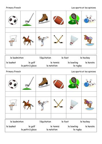 Les sports et les Opinions | Teaching Resources