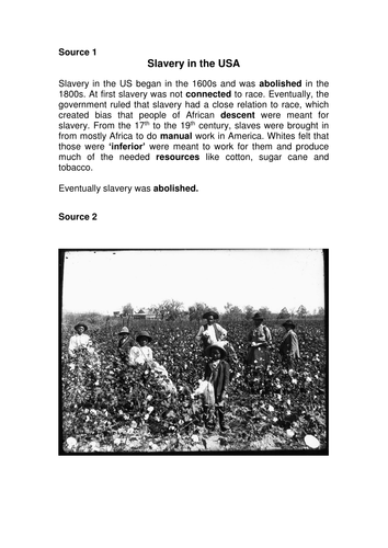 Slavery through time | Teaching Resources
