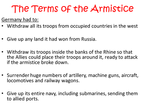 The Armistice | Teaching Resources
