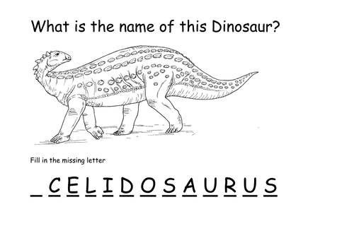 Dinosaurs letter missing literacy activity | Teaching Resources