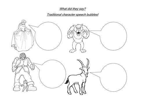 Traditional character speech bubbles | Teaching Resources