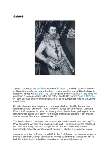 Stuart Rulers Overview | Teaching Resources