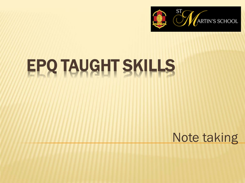 Study skills EPQ Skills lessons | Teaching Resources